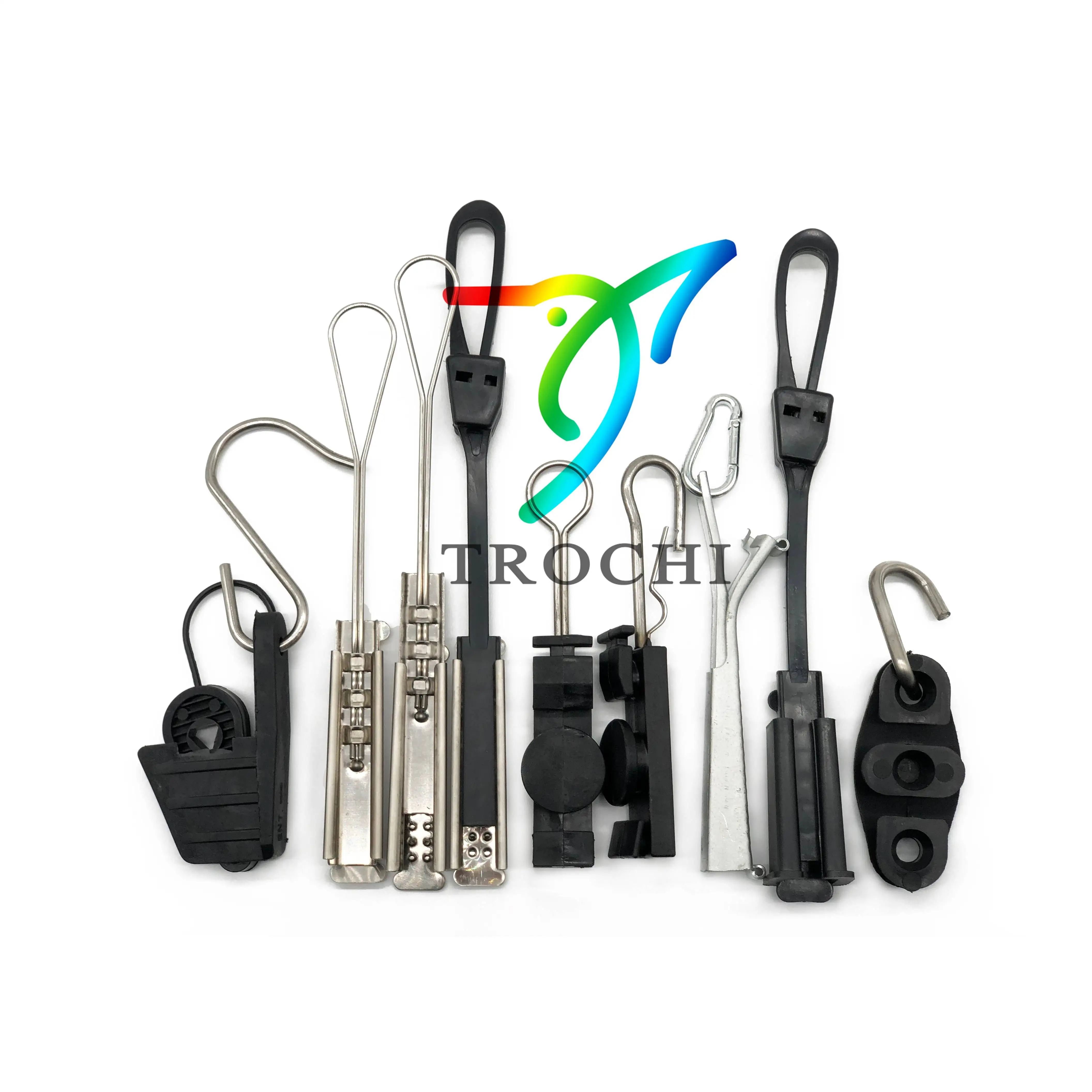 Self-supporting Optical Cable Installation Accessories Fiber Drop Wire ...