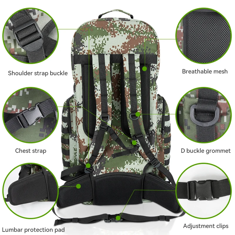 Large Capacity Custom Tactical Backpack Rucksack Waterproof Camping ...