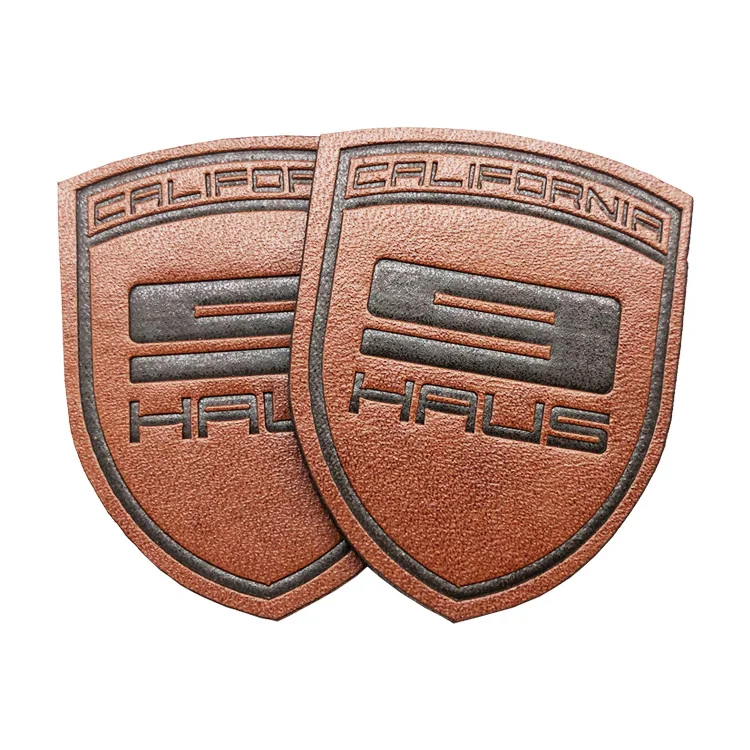 Factory Custom Fashion Logo Leather Patches Badges Design Heat Transfer ...