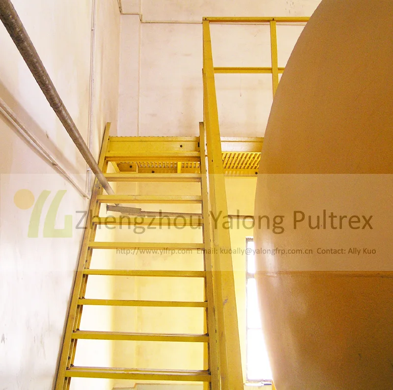 Insulated FRP Step Ladders for Industrial Fiber Stairs GFRP Fiberglass ...
