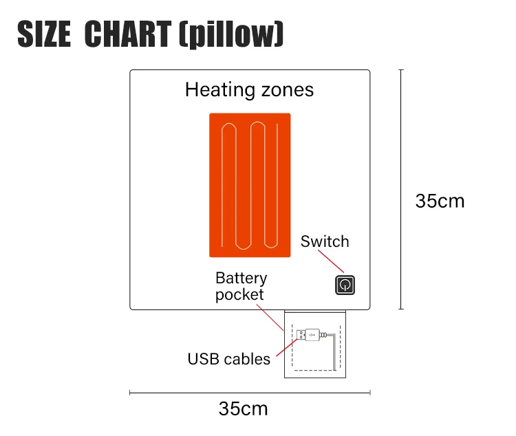 Infrared Carbon Fiber Heating Custom Electric Heat Throw Pillow 5v Usb ...