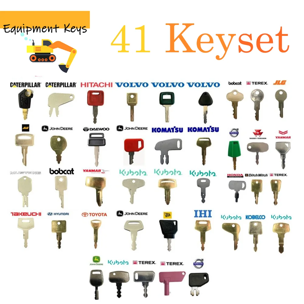 41 Keys Master Ignition Key Set for Heavy Machinery