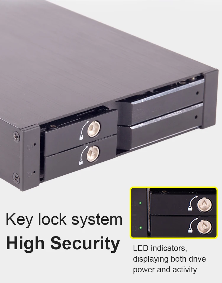 Unestech Hot-selling 2.5'' Double Bay SATA HDD Mobile Rack Enclosure ...