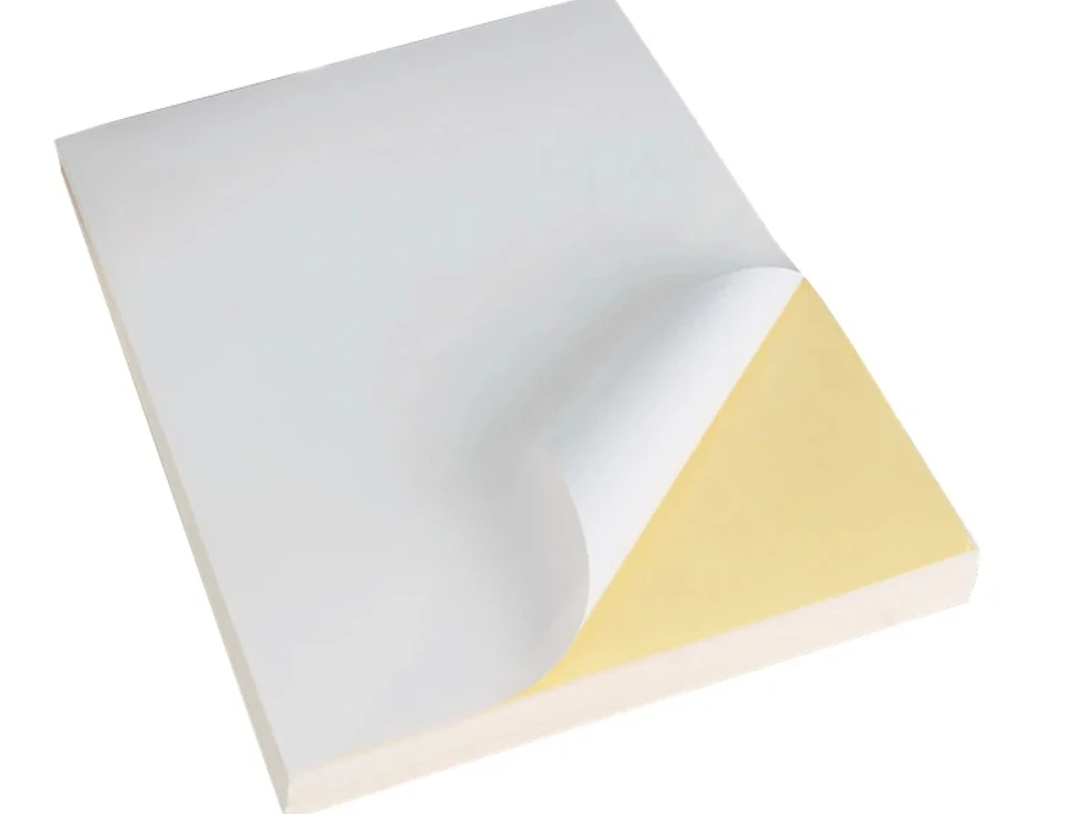 100 Sheets A4 White Matte Glossy Self Adhesive Sticky Back Label ...