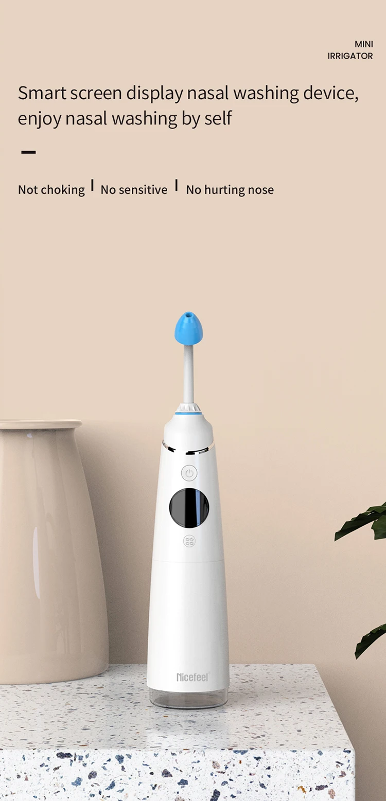 Nicefeel Electric Portable Nasal Irrigator Sinus Rinse Nose Wash ...
