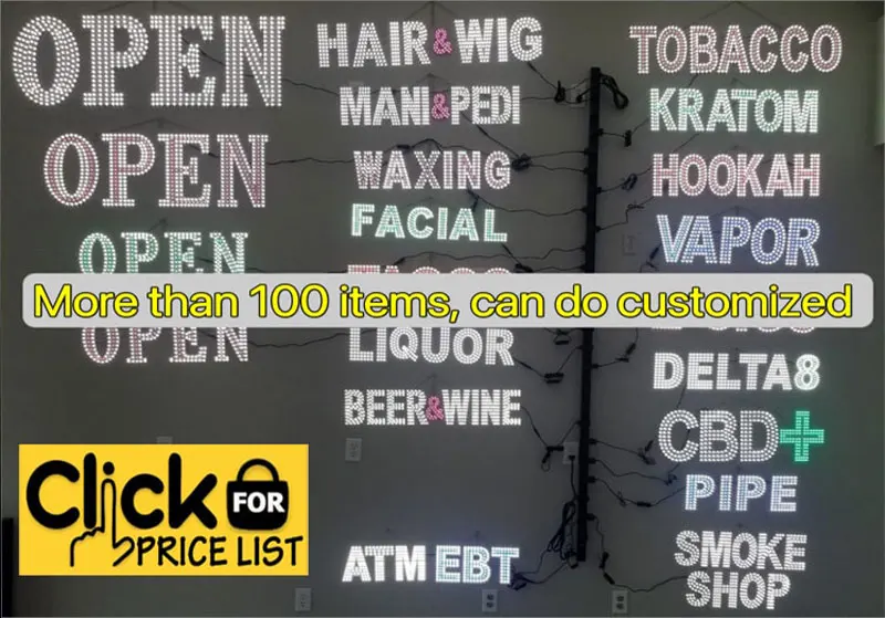 Led Pharmacy Cross Sign Open Shop Led Illuminated Sign Smoke Shop Led ...