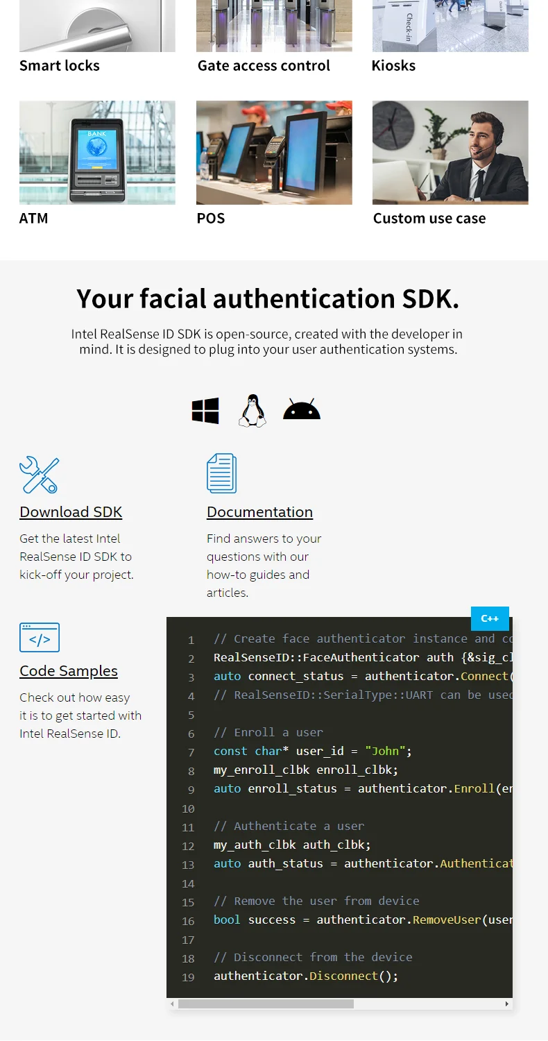 Depth Camera Face Verification Intel Realsense F455 Depth Camera - Buy ...