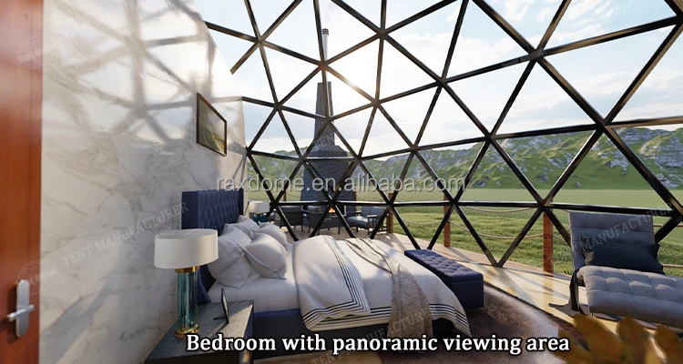12M Geodesic Dome Glass House for Glamping Resort Tent Hotel in Desert ...