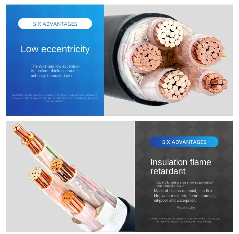 Xlpe/pvc Insulated 4 Core 25mm 70mm 16mm Swa Armoured Electrical Low ...