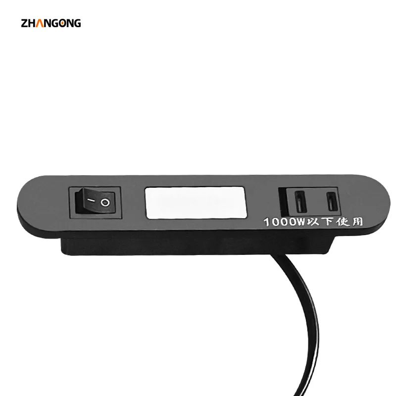 Home Embedded Usb Socket With Night Light Desk Coffee Table Bedside