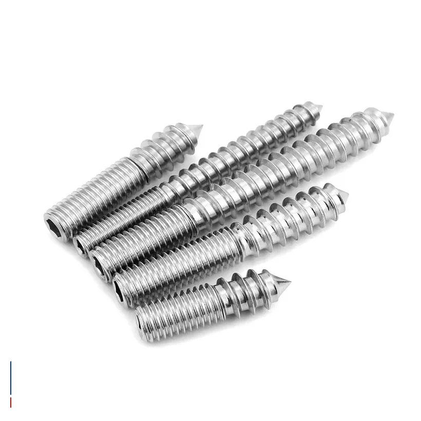 304 Stainless Steel Hexagonal Double Head Tooth Pointed Tail Screw With ...