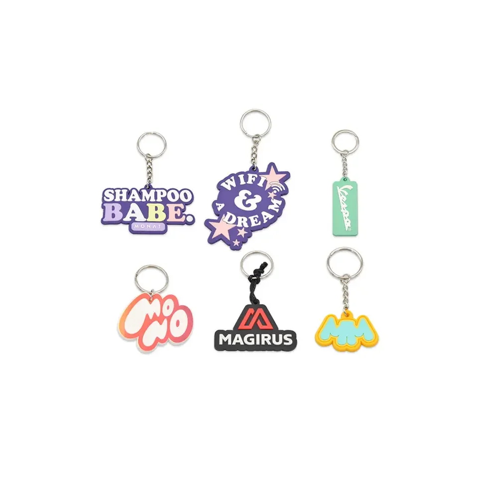 Custom 2d Soft Pvc Keychain Logo Soft Keychain Silicone 3d Rubber ...