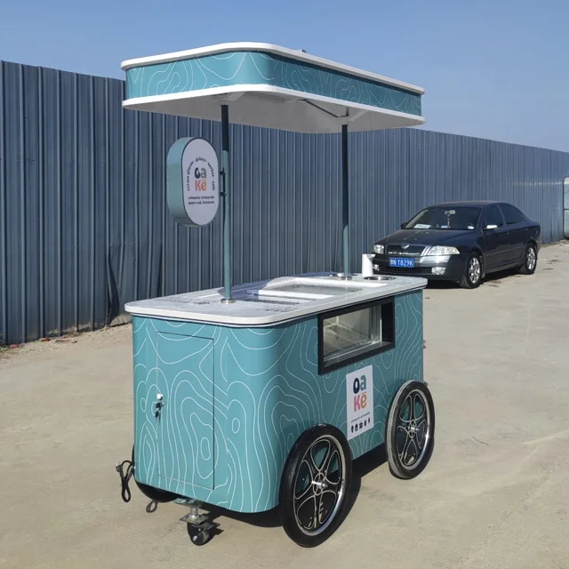 2025 Popular Carrinho De Gelados Vending Cart Ice Slush Push Ice Cream ...