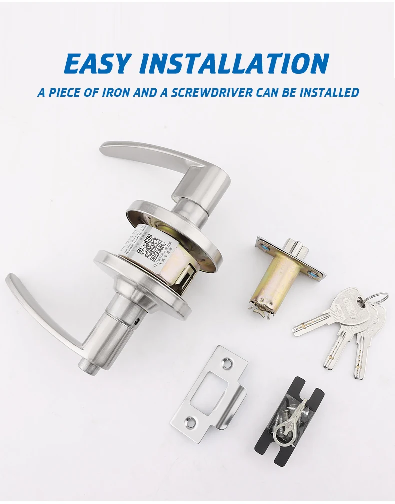ROEASY High Quality Cylindrical Residential Lever Set Lock