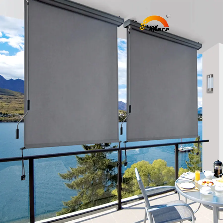 High quality motorized outdoor roller blinds HDPE for European market ...