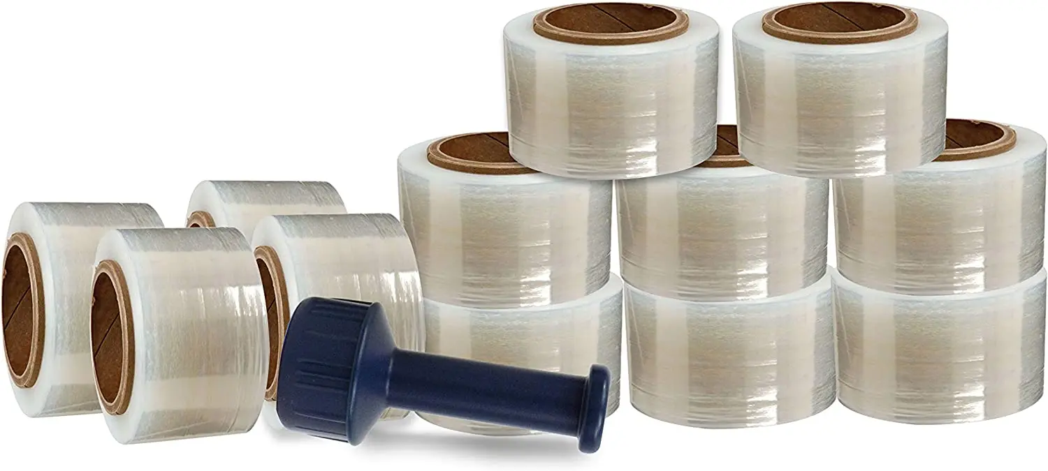 Mini Stretch Roll - White Color, Black Yellow Plastic Handle