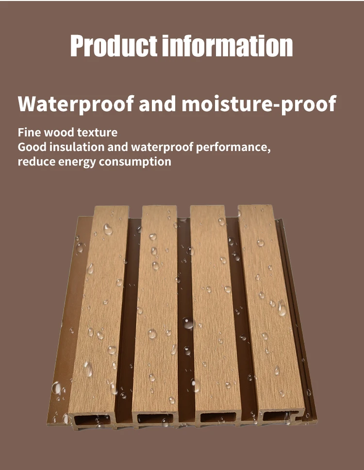 Plastic Composite Fluted Wpc Wall Panel Cladding Popular Outdoor Wall ...
