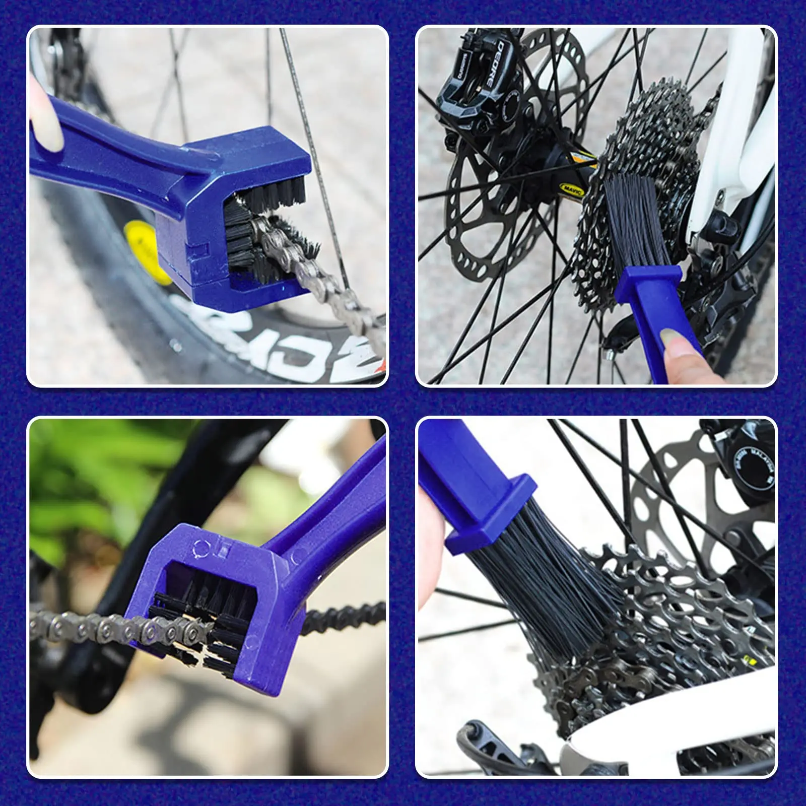 Outdoor Scrubber Tool Plastic Motor Mtb Road Bike Cleaner Bike Bicycle ...