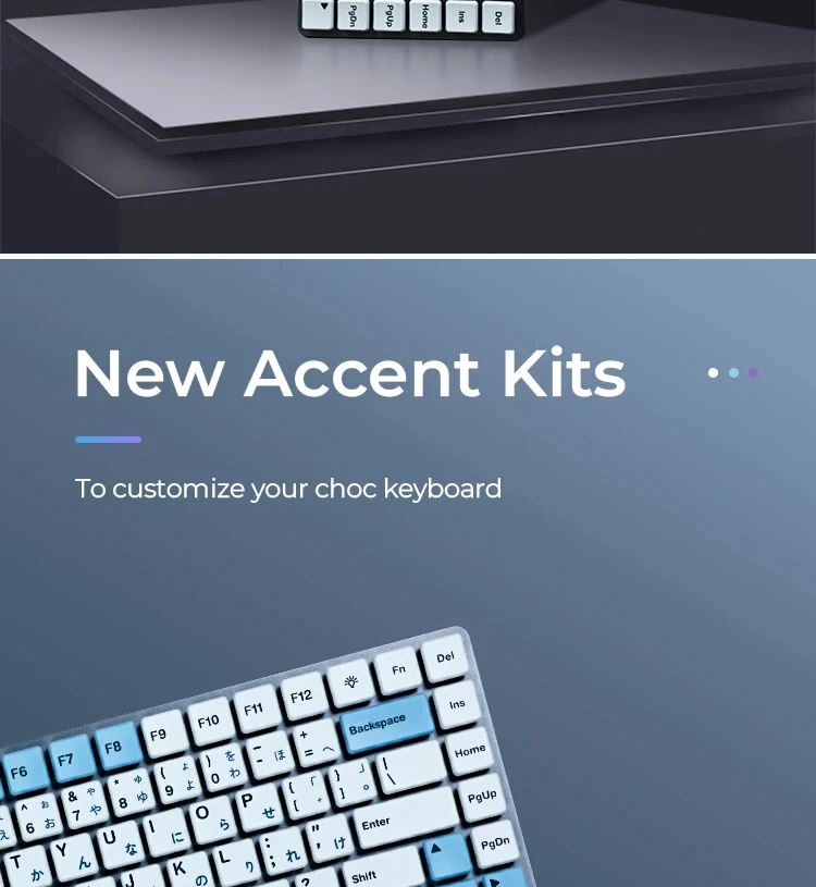 Chosfox Choc Low Profile Pbt Keycaps For Kailh Chocolate Switch ...