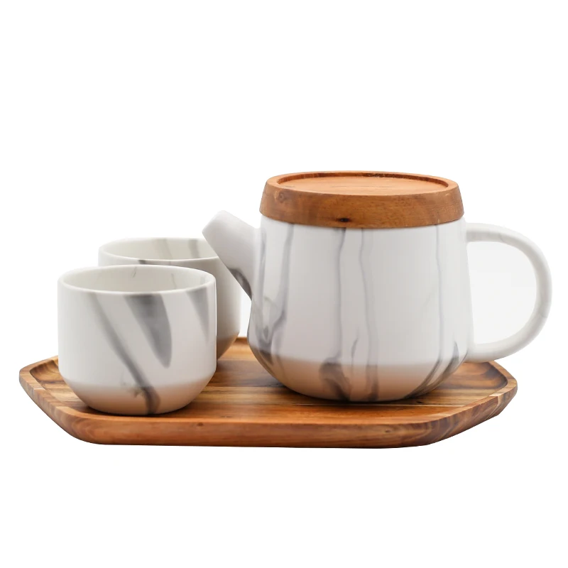 Marble Water Tea Cup Ses Ceramic Teapot Nordic Afternoon Tea Drinking ...
