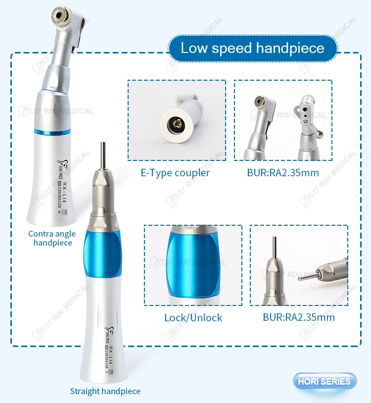 Dental Handpiece Set - High Speed & Low Speed Turbine Kit