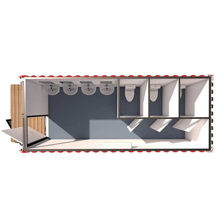 20ft Customized Portable Shipping Container Restroom Toilet