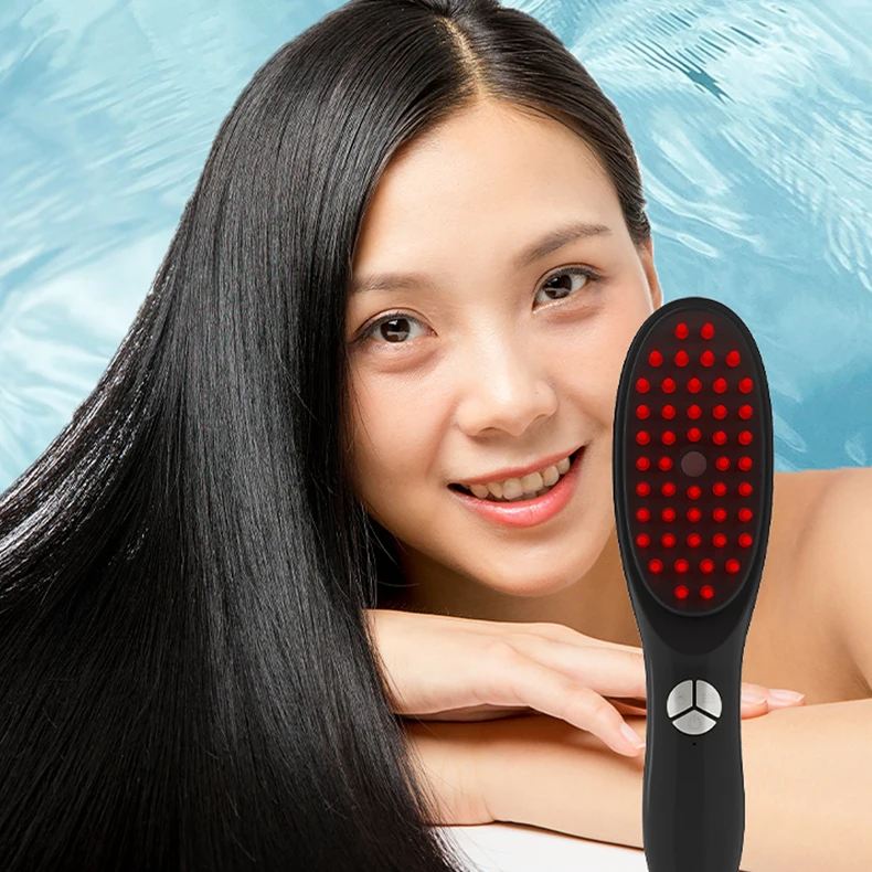 DQ-W9 Hair Brush Anti Hair Loss Scalp Care Electric Massage Comb Led ...