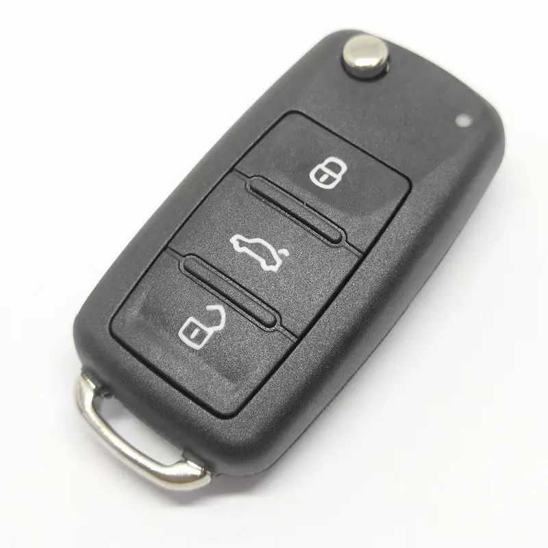 Vw Volkswagen Flip Key Shell With 3 Buttons For Golf, Polo, Tiguan ...