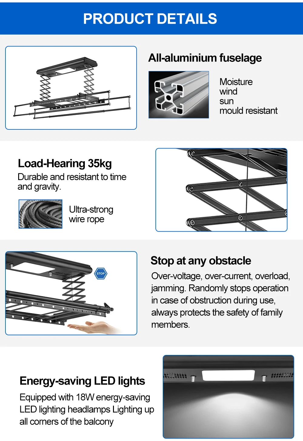 Modern Ceiling Mounted Electric Quick-drying Auto Coat Cloth Dry Hanger ...