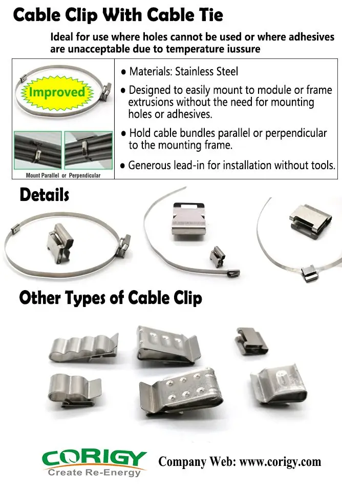 Factory Price Solar Cable Clips Solar Mounting Fittings Cable Clip For ...