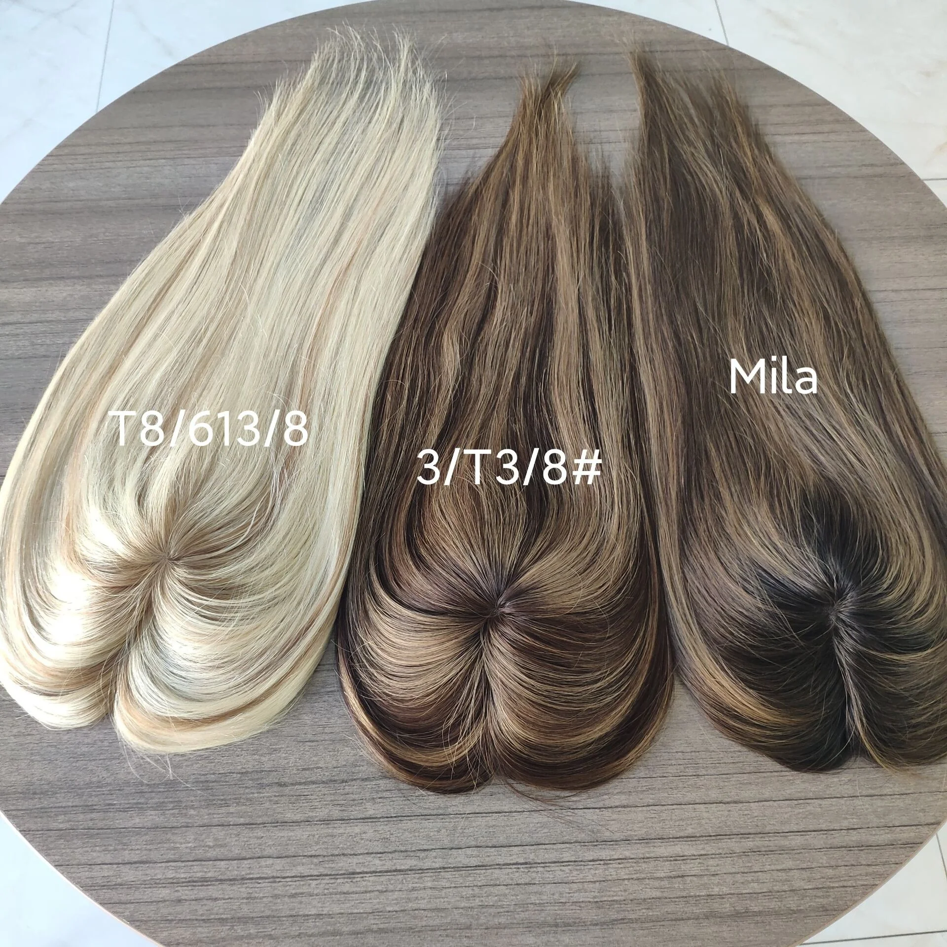 European Human Hair Toppers - Silver Blonde, High Quality