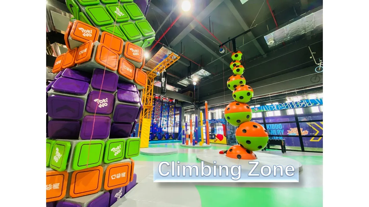 Pokiddo Indoor Playground Complex Trampoline Park With Ninja Course ...