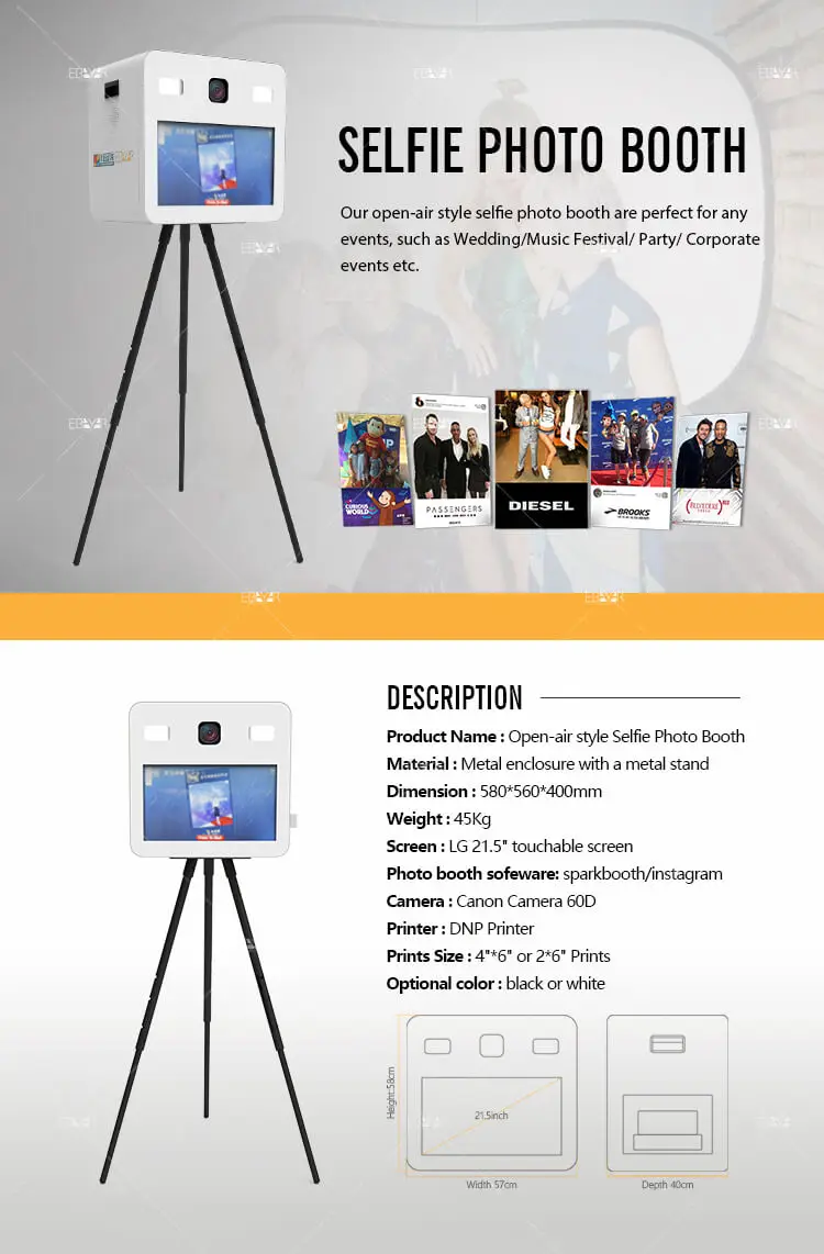 Classical Printing Photo Booth With the Sharing Box Mini and Cabin ...