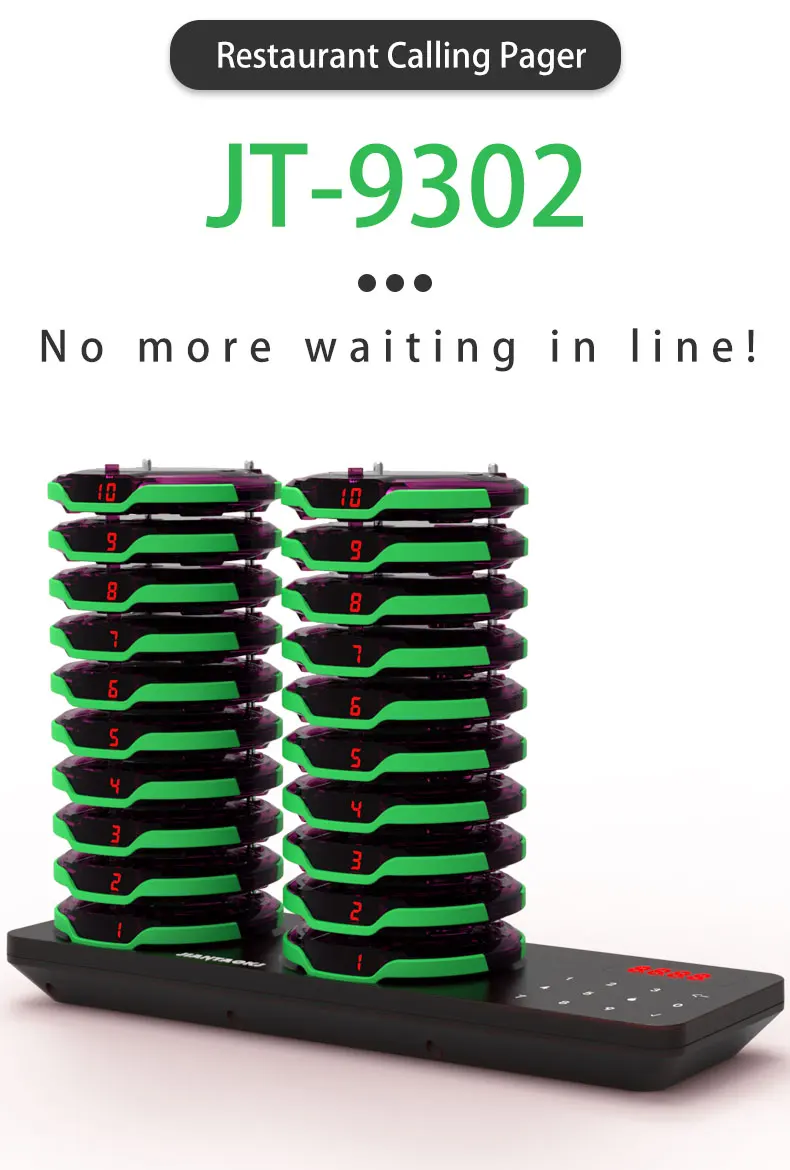 Jt-9302 Food Picker Restaurant Caller Queue Calling Machine Food City ...