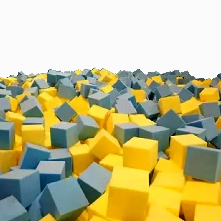 High Resilience Sponge Build Indoor Trampoline Location Durable Ball Pits Foam Block Cube For ...