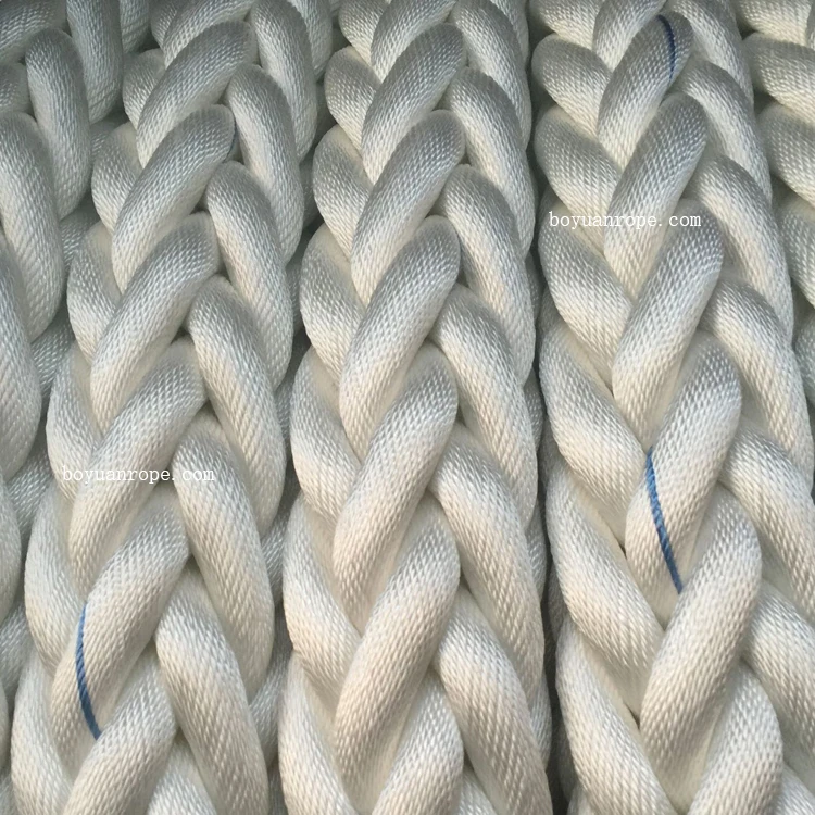 Marine Grade Heavy Ope Ship Nylon Polyamides 28 28mm 64mm 200mm 24 Strand Double Braided Mooring ...