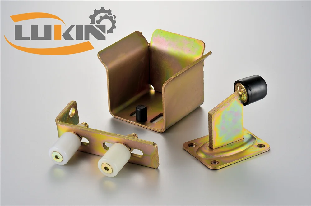 Gate Roller Guide Adjustable 3'' Nylon Rollers Heavy Duty L Shaped Zinc ...