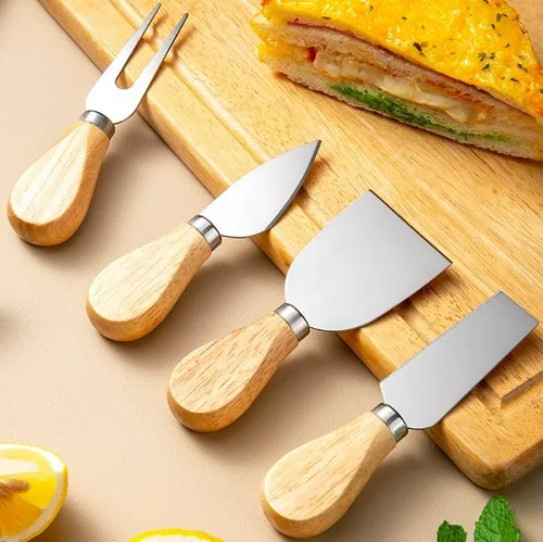 Premium Wooden Handle Stainless Steel Mini Cheese Knives