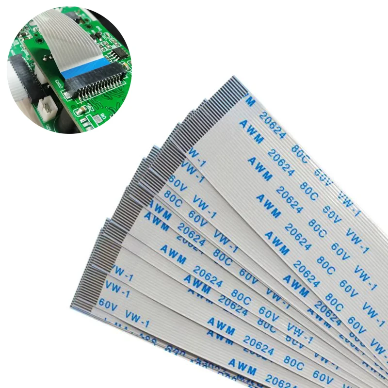 Wavelink FFC Flat Cable - 24 PIN, 10cm, A/B Type, 80C, 60V