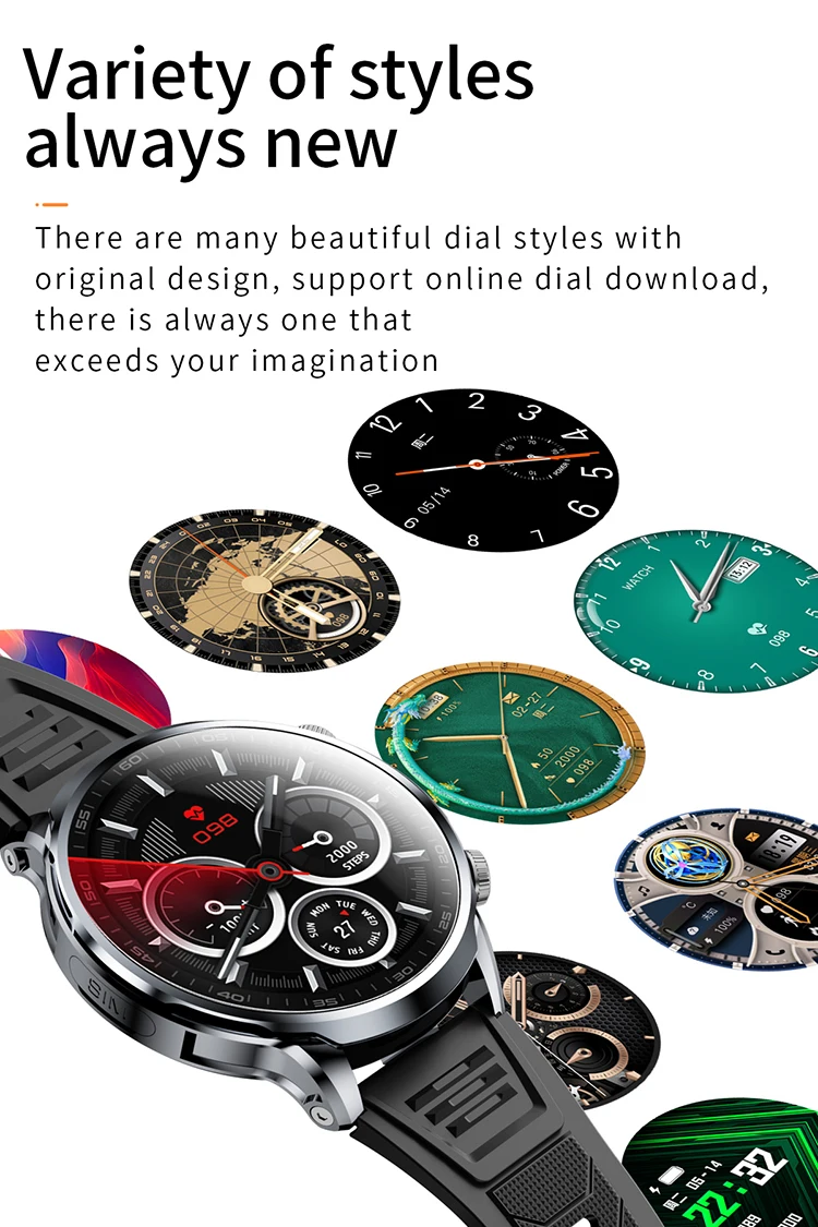 4G SIM Card Smart Watch H18 with Camera 2GB+32GB Memory Health Heart ...