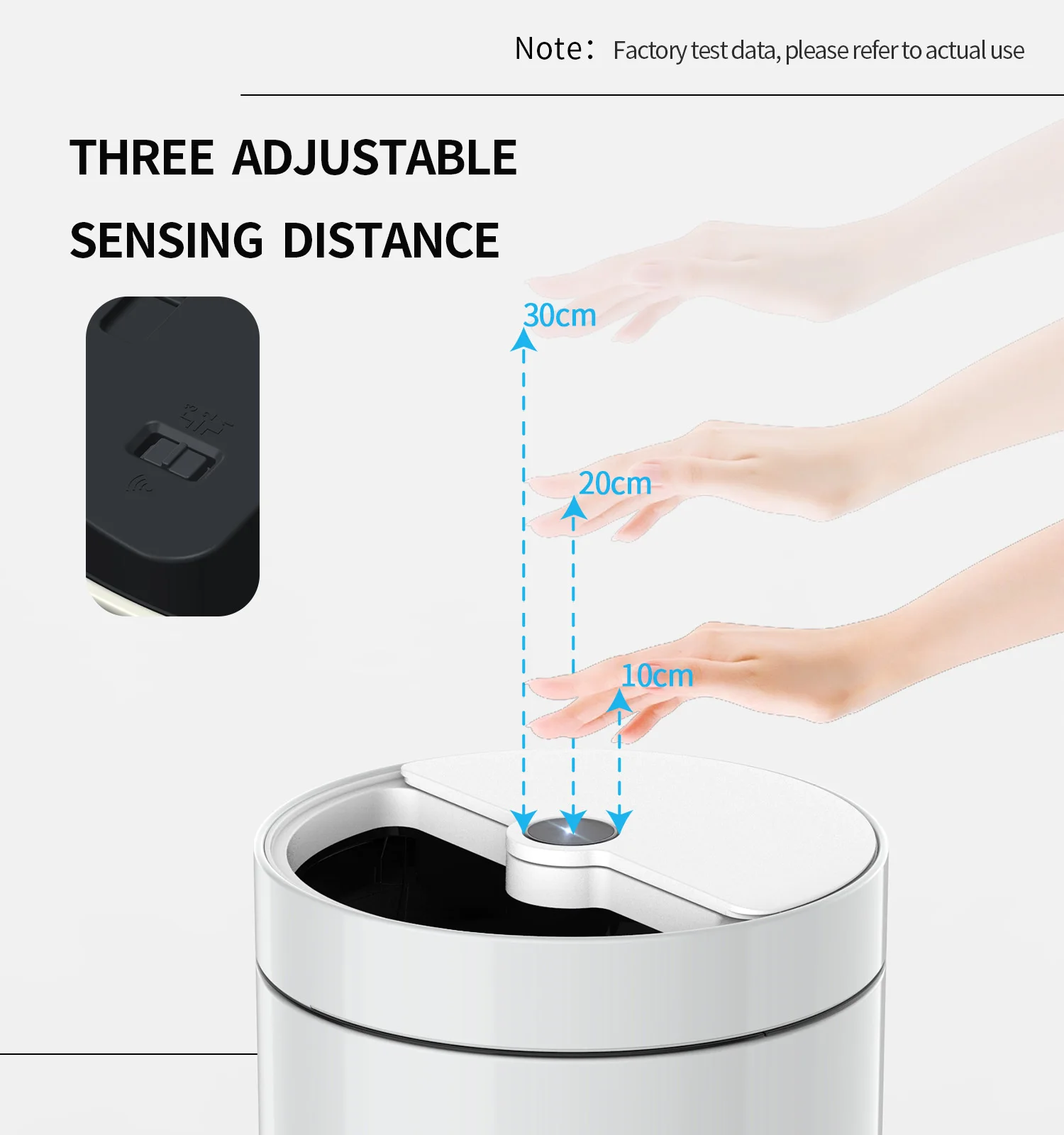 Smart Sensor Automatic Trash Bin - 30L Stainless Steel
