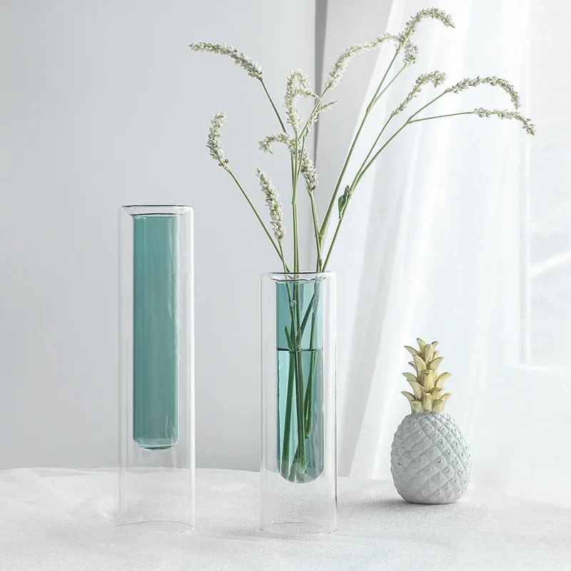 Hand Blown Colored Borosilicate Glass Vase - Heat Resistant