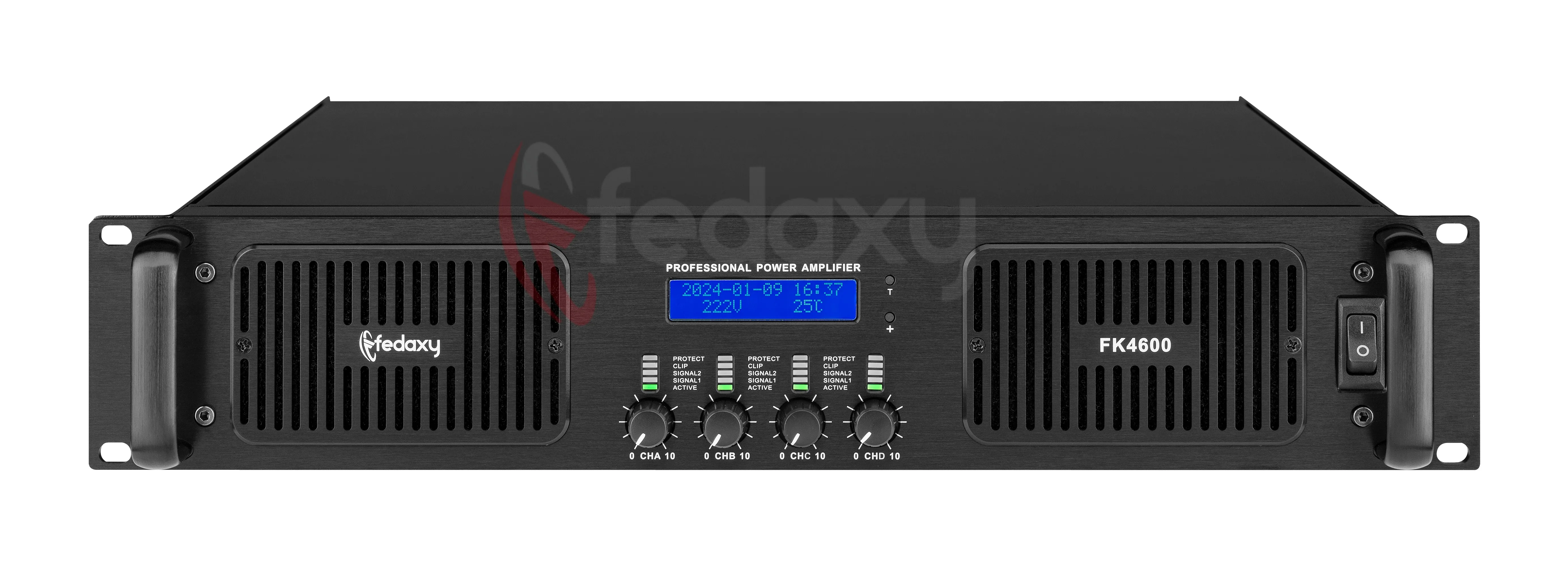 Professional Digital Stereo Echo Mixing Amplifier 4ch 400w 2u 2ohm ...