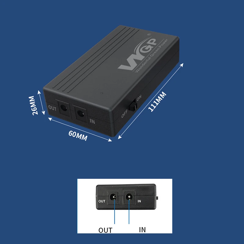 Mini UPS Power Supply System 12V 2A UPS1202A for Home Devices