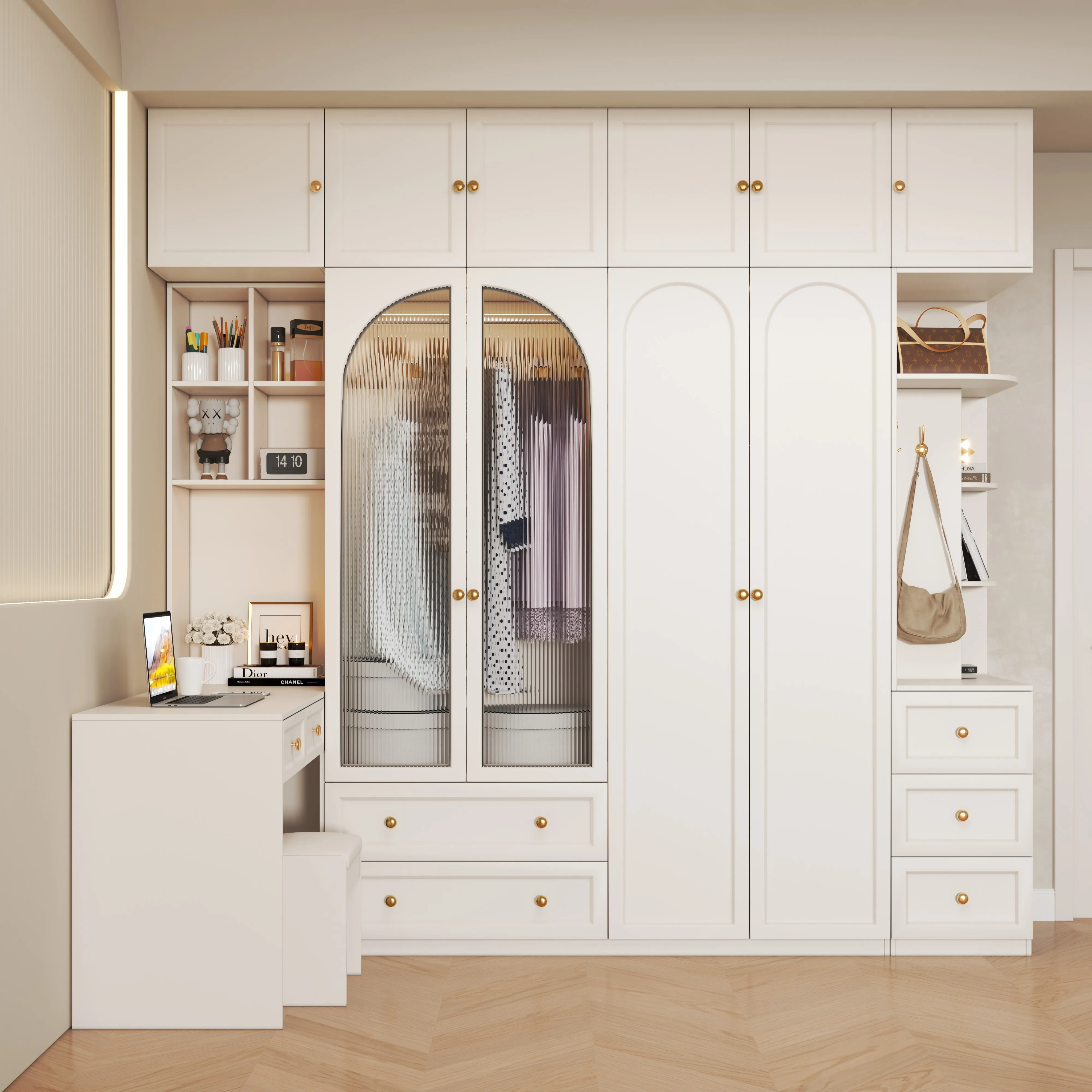 Elegant Sliding Door Wardrobe Dressing Table Design Wardrobe Luxury ...