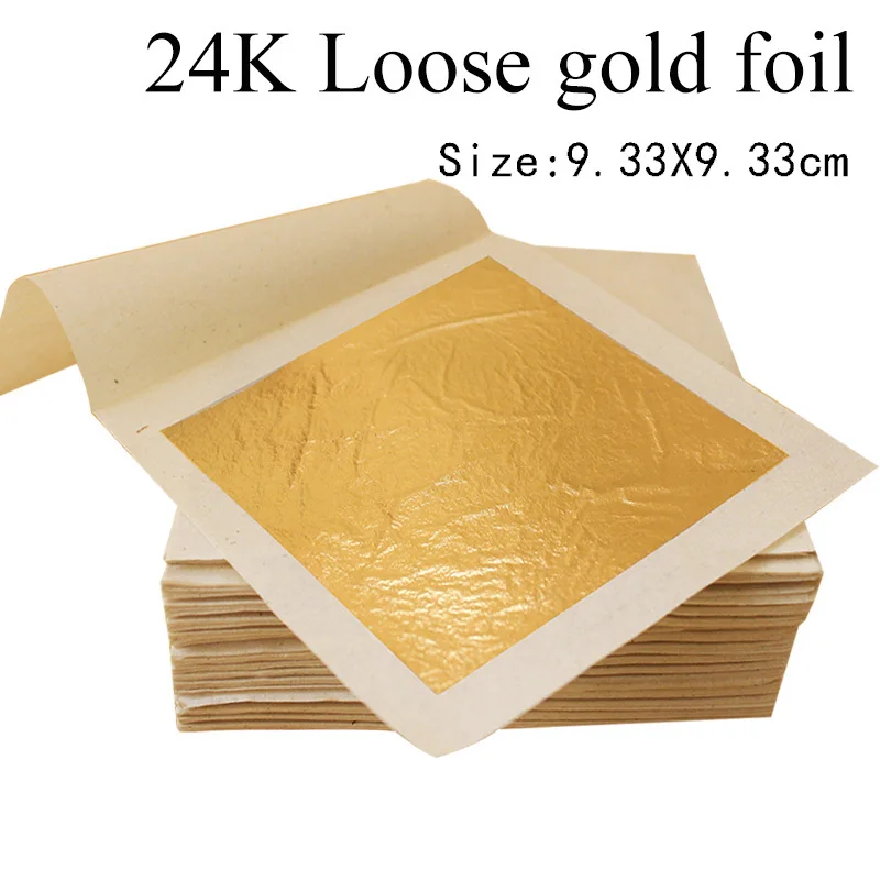 24k Gold Leaf Sheets Luxury Style Genuine Pure Gold Leaf Paper Sheet ...
