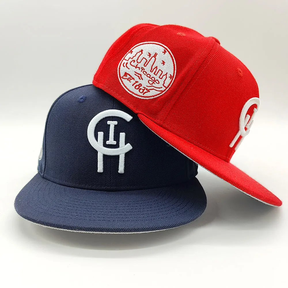 Shop Our 6 Panel Custom Flat Brim Hats with 3D Embroidery