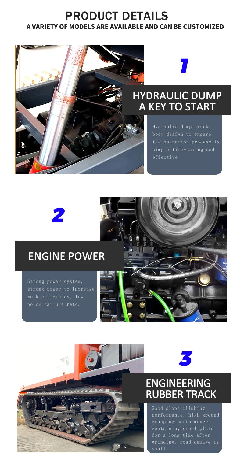 Mini Mobile Crawler Tipper Transporter Loader Dumper with Wood Grabber ...