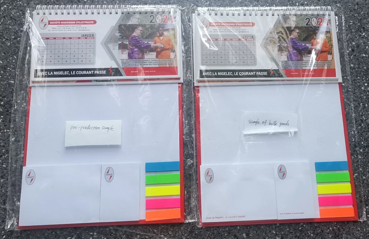 Promotional 2021 Hardcover Tent Desk Calendar Branded With Sticky Notes ...