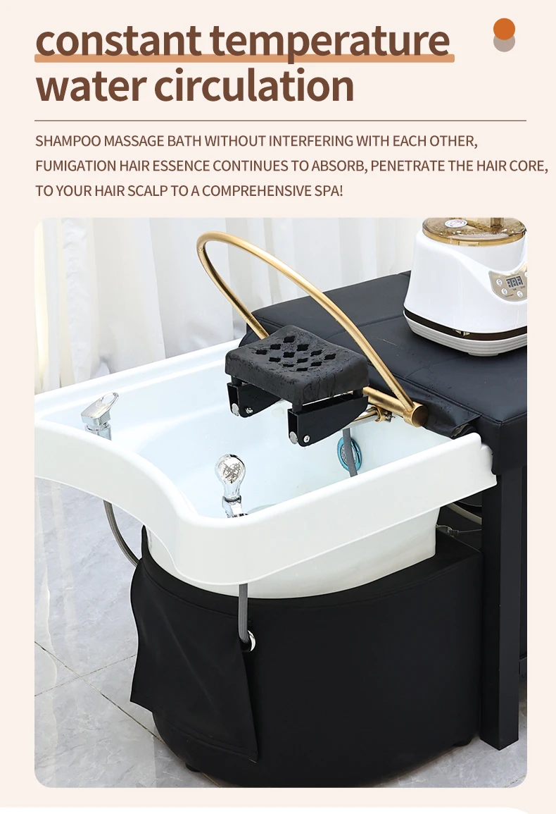 Modern Japanese Head Spa Waterfall Hair Washing Bed Salon